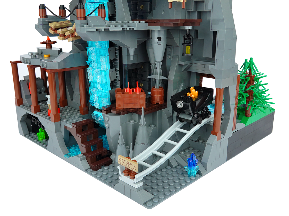 Lego Moc Working Waterfall By Legoparadise Rebrickable Build With Lego
