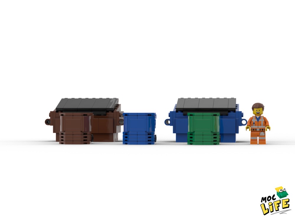 LEGO MOC Garbage and container by MocLife | Rebrickable - Build with LEGO