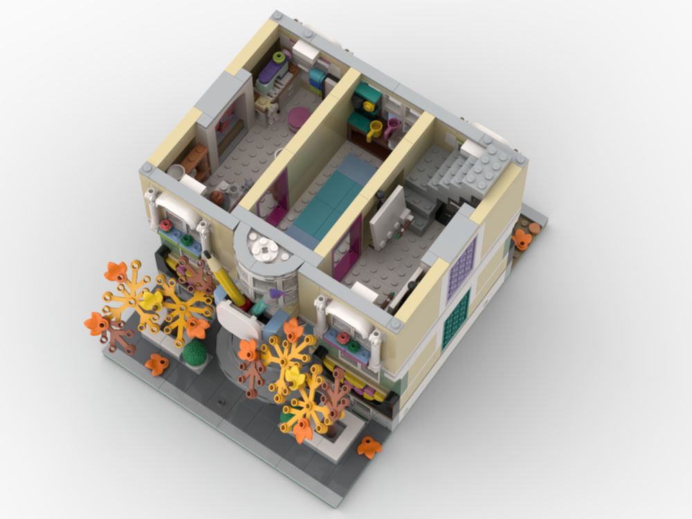Lego Moc Modular Art School By Legofan21 Rebrickable Build With Lego