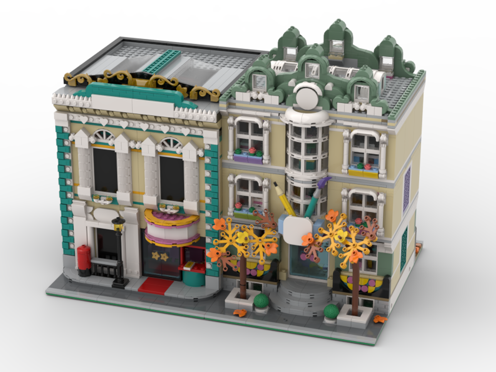 LEGO MOC Modular Art School by Legofan21 | Rebrickable - Build with LEGO