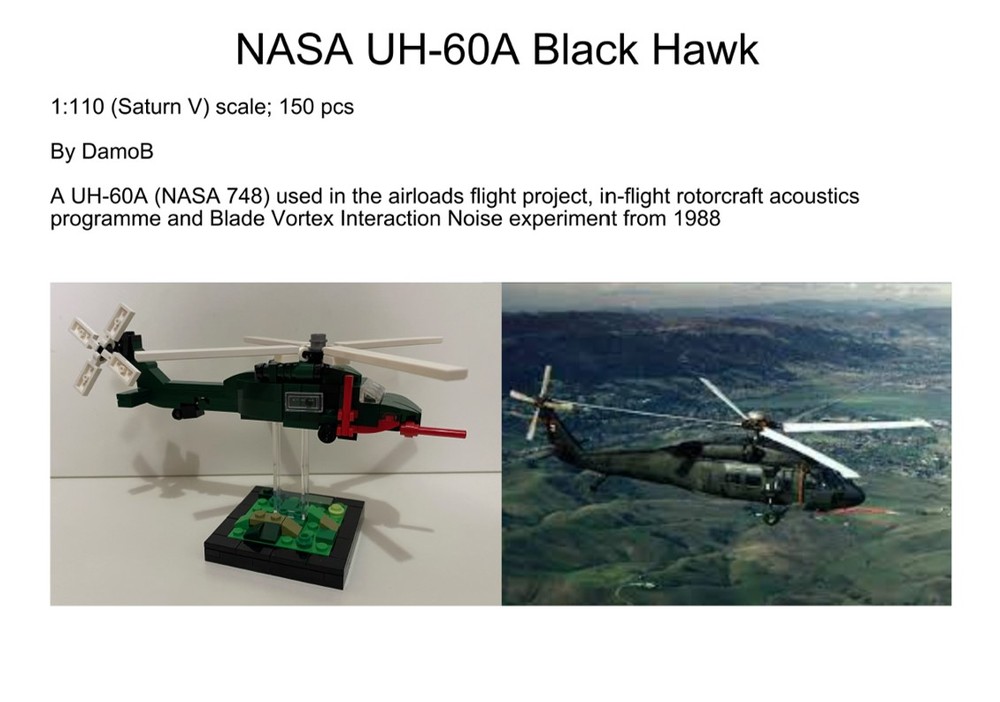 LEGO MOC-117952 DamoB's NASA UH-60A Black Hawk by DamoB | Rebrickable ...
