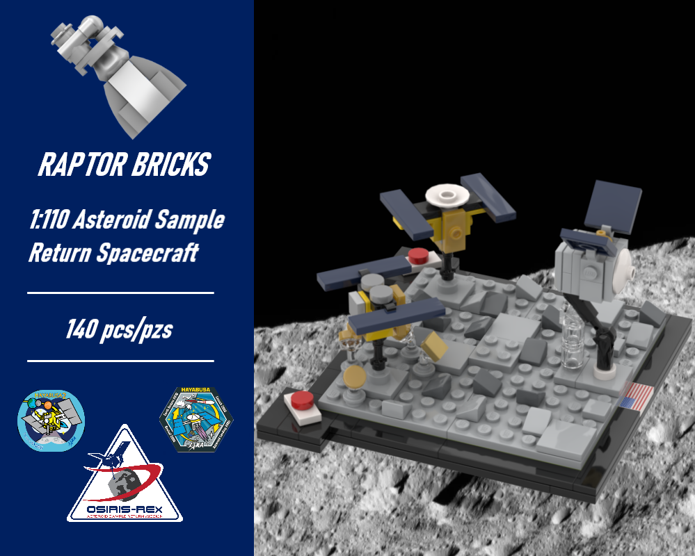 LEGO MOC 1:110 Scale Asteroid Sample Return Spacecraft (Hayabusa 1 ...