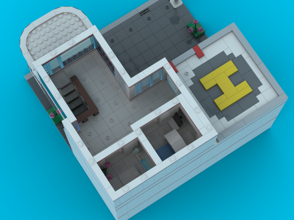 Lego Moc Hospital By The Lego Master Rebrickable Build With Lego