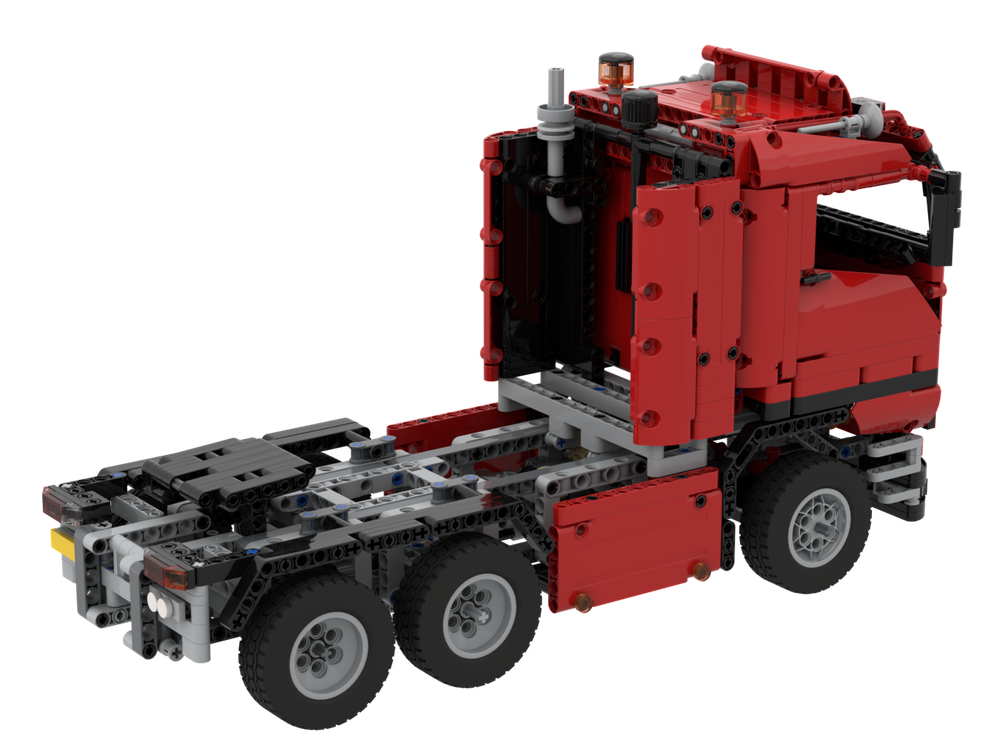 Lego Moc Big Red Truck By Mla2 Rebrickable Build With Lego