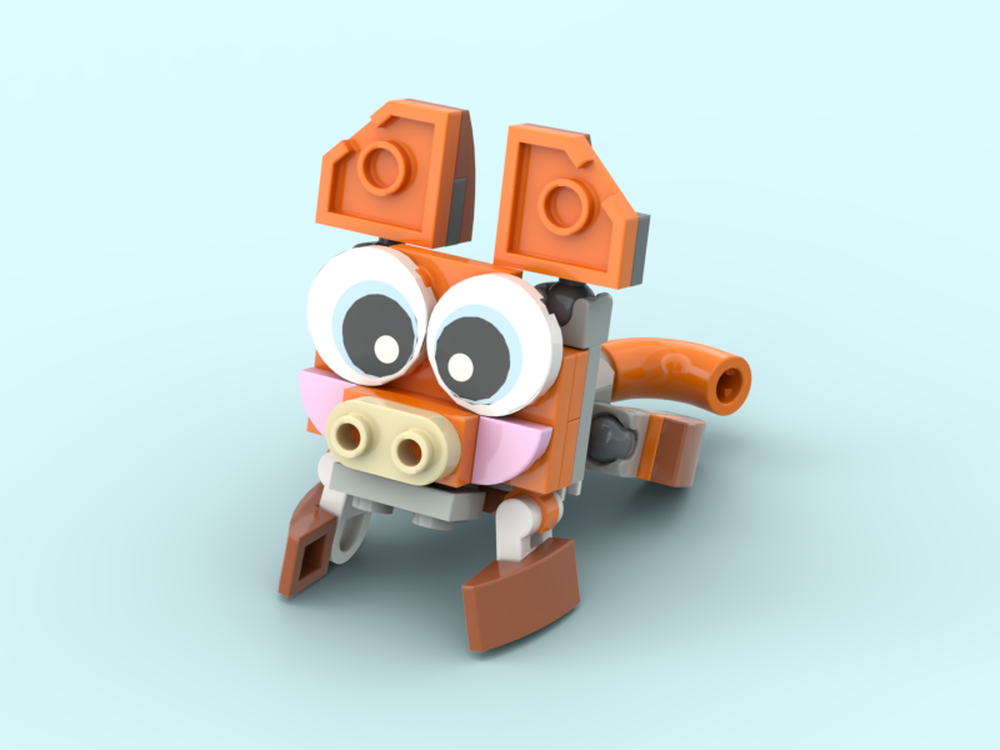 LEGO MOC Orange Pig by eric_nunya | Rebrickable - Build with LEGO