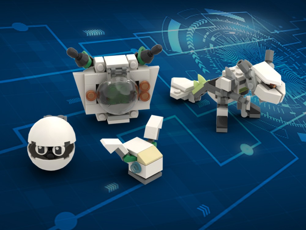 LEGO MOC 31115: Digimon Tribute (Digivice, Susumon, Shikamon, Saikumon ...