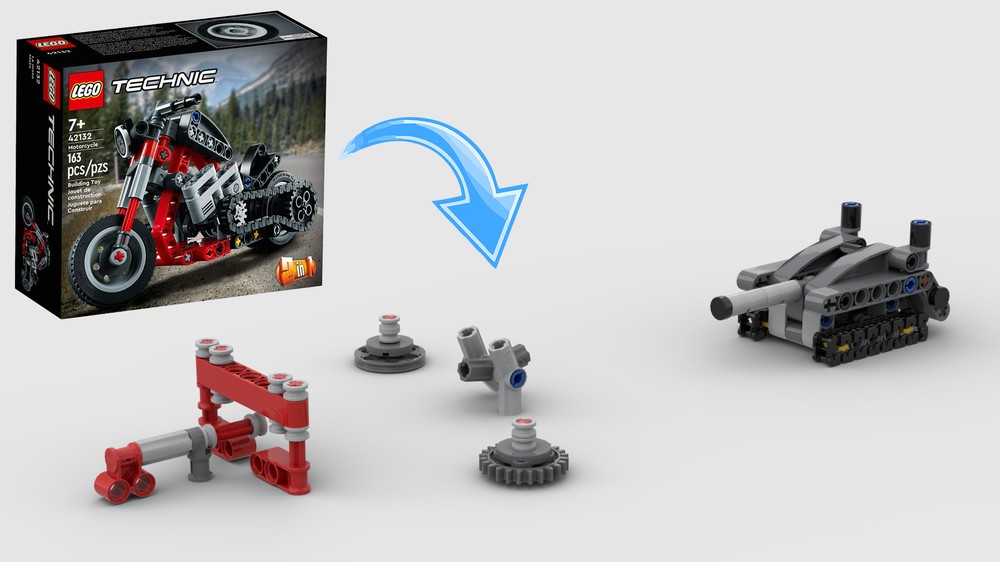 LEGO MOC Tank, Mines, Czech Hedgehog and Pillbox 42132 Alternative by ...