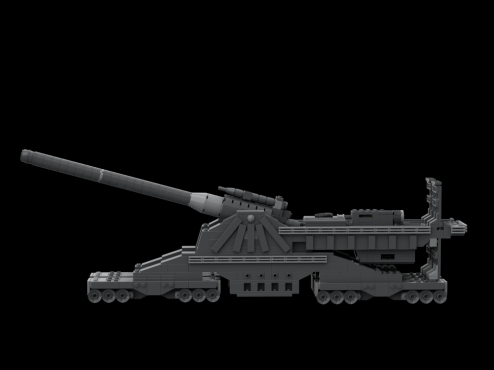 LEGO MOC 800mm Railway Gun "Gustav" by ReaperX_9 | Rebrickable - Build ...