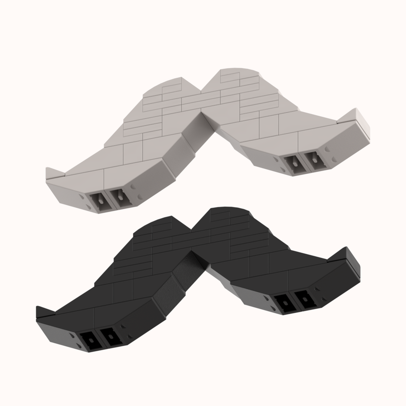 LEGO MOC Mustaches Black and White by birdbrickbuilds | Rebrickable ...