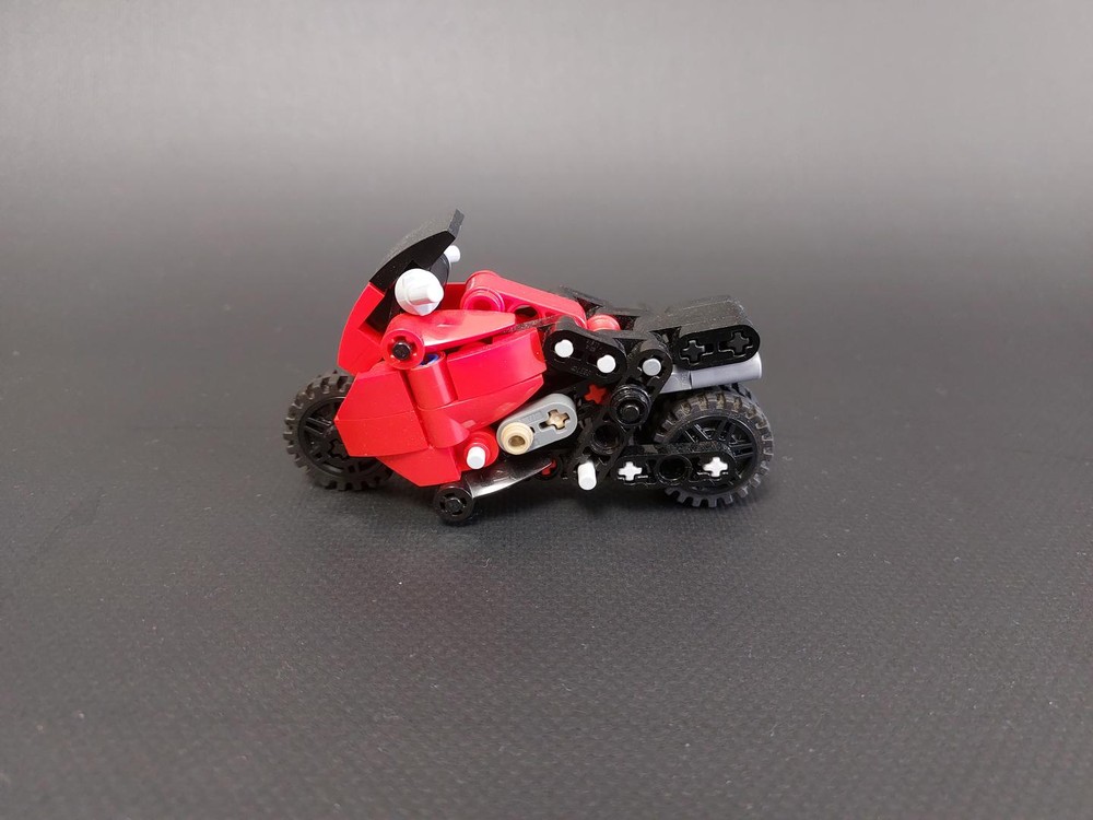 LEGO MOC Tiny Red Motorcycle by Anton Kablash | Rebrickable - Build ...