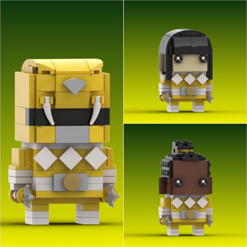 LEGO MOC Yellow Ranger (Mighty Morphin Power Rangers) Custom Brickheadz ...