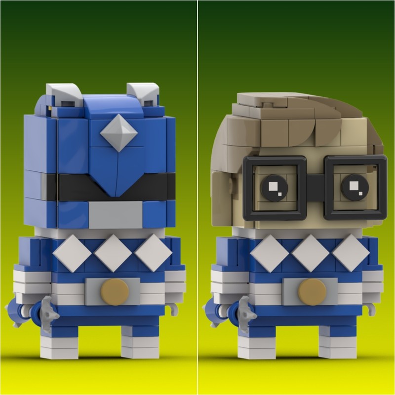 LEGO MOC Blue Ranger (Mighty Morphin Power Rangers) Custom Brickheadz ...