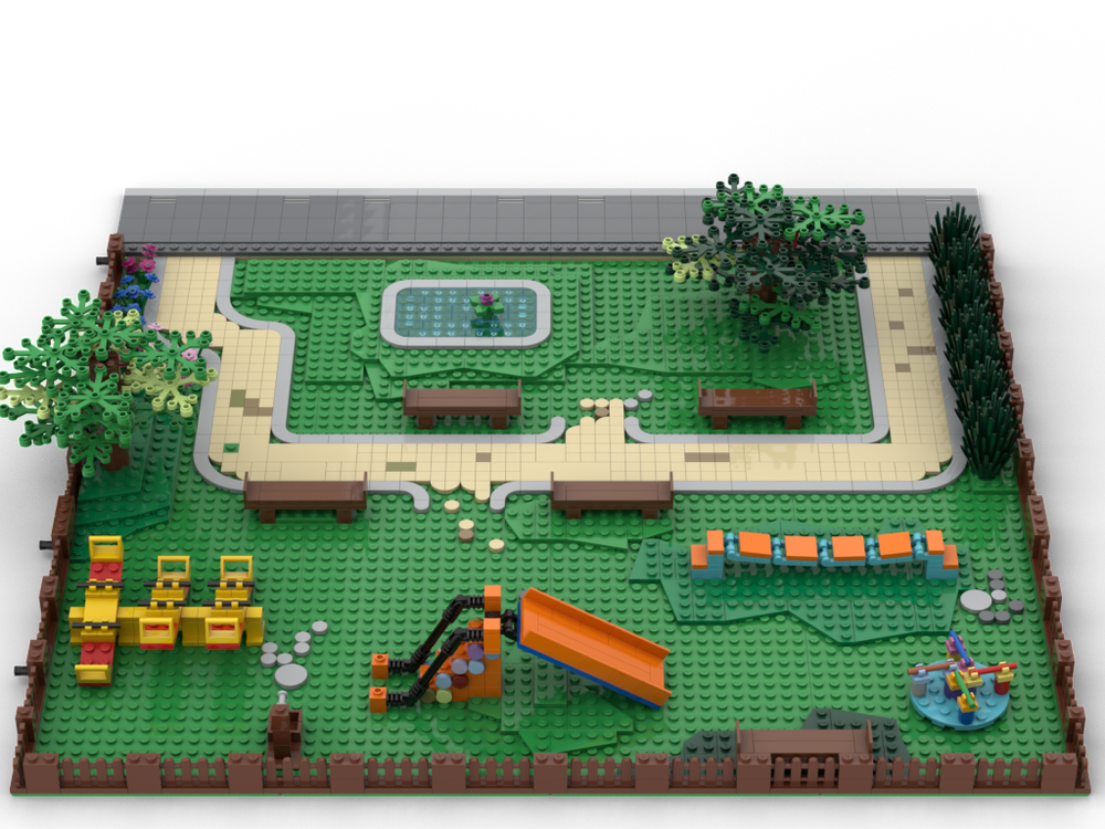 LEGO MOC-118654 Minifig scale modular park by Viernes | Rebrickable ...