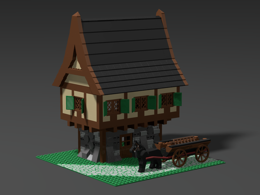 LEGO MOC Medieval Farm House [empty] by Hybryda | Rebrickable - Build ...