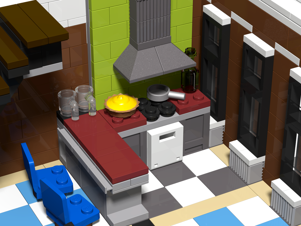 Lego Moc Modular Corner Pub By Andrepsramos Rebrickable Build With Lego