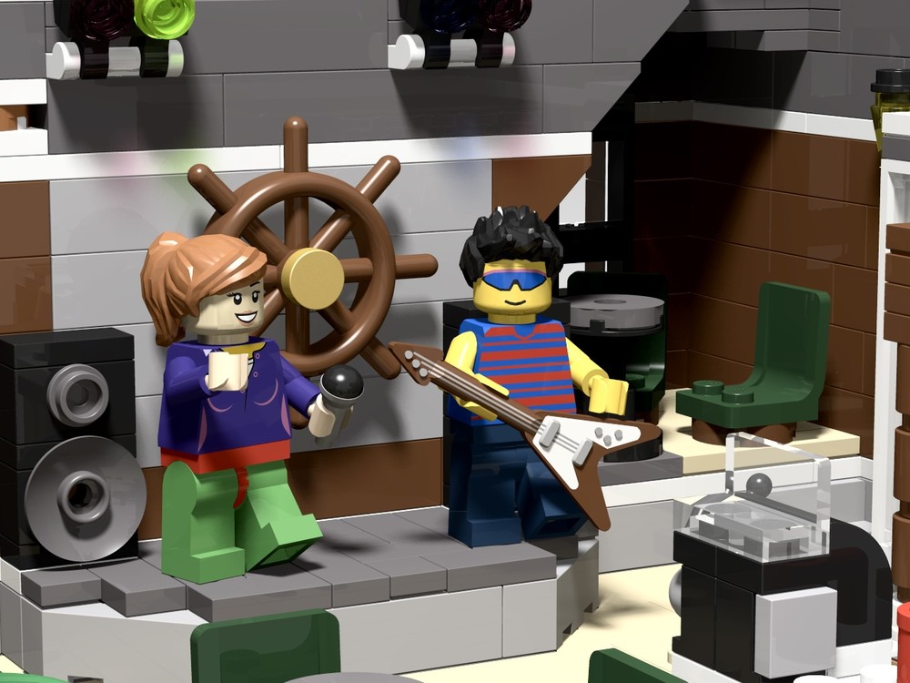 Lego Moc Modular Corner Pub By Andrepsramos Rebrickable Build With Lego