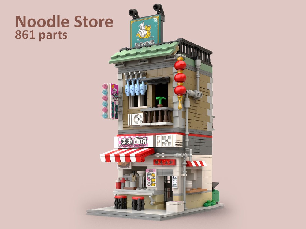 LEGO MOC Noodles Store by Xenlc | Rebrickable - Build with LEGO