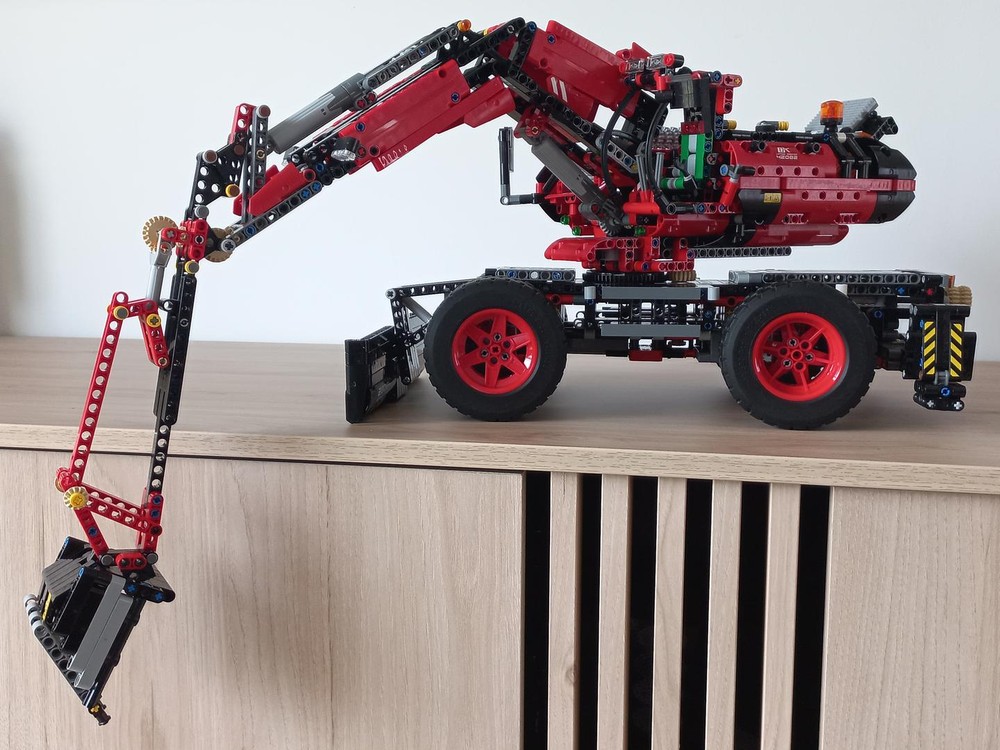 LEGO MOC Wheeled Excavator with accessories, 42082 by kevinbrickfr ...