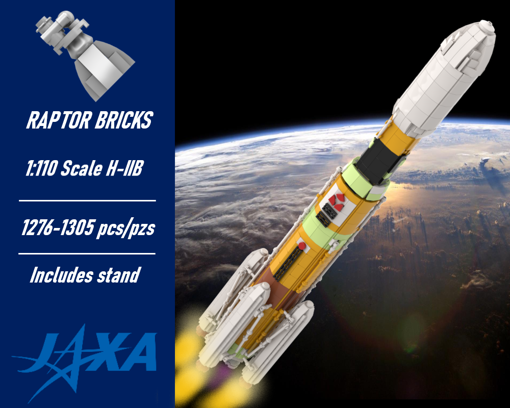 LEGO MOC 1:110 Scale H-IIB by RAPTOR BRICKS | Rebrickable - Build with LEGO