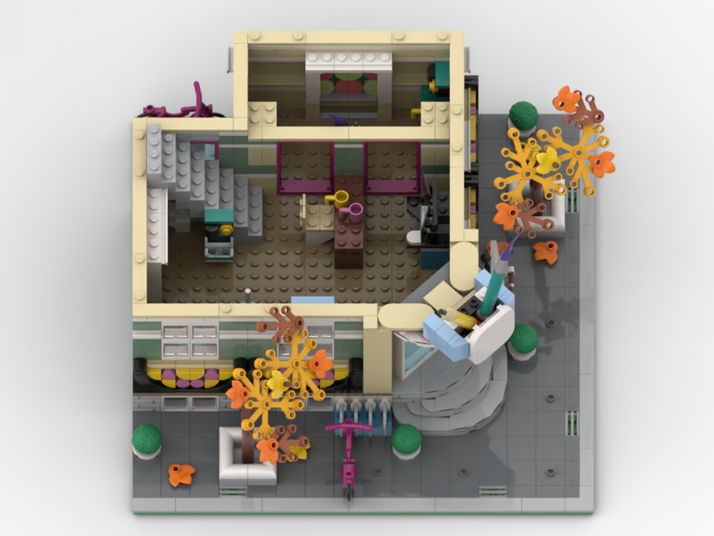 Lego Moc Modular Art School Corner By Legofan21 Rebrickable Build