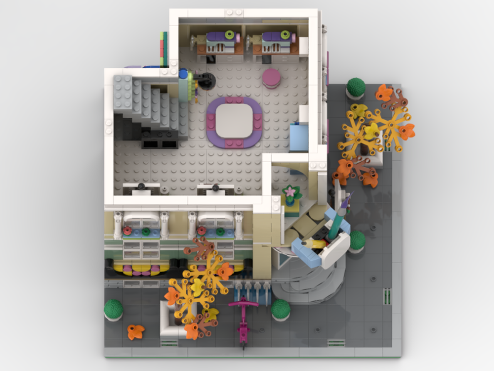 Lego Moc Modular Art School Corner By Legofan21 Rebrickable Build