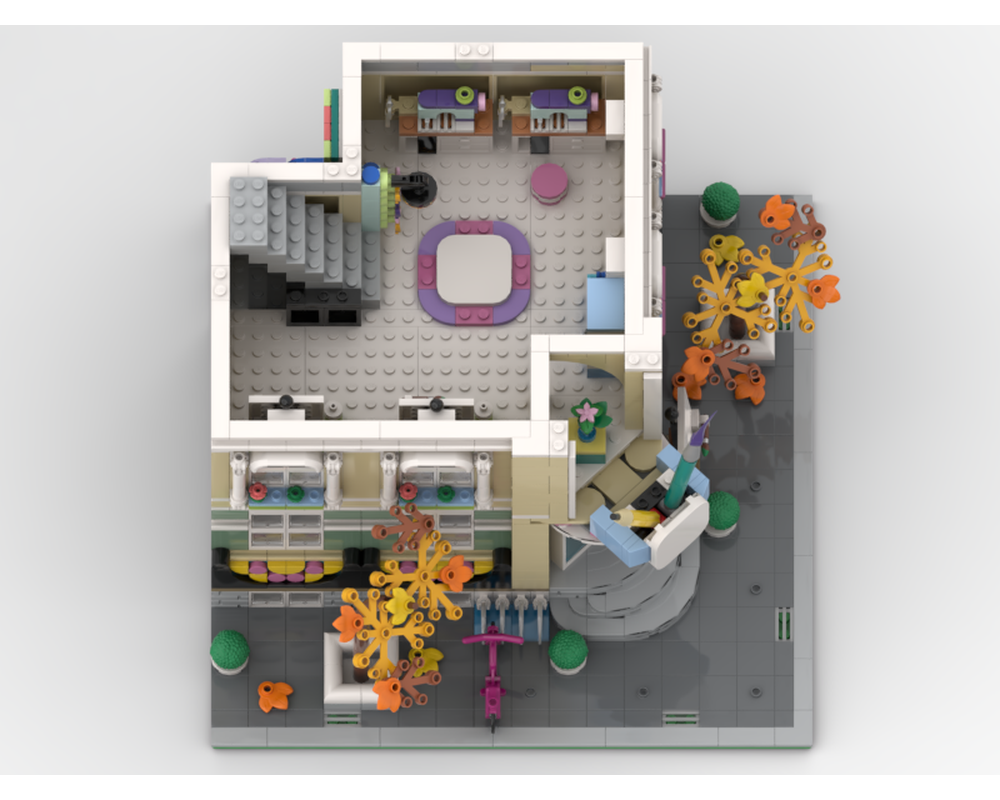Lego Moc Modular Art School Corner By Legofan21 Rebrickable Build