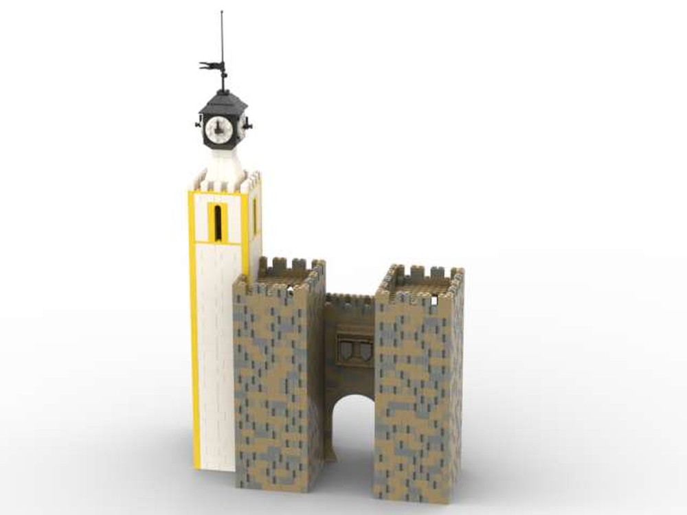 LEGO MOC The Gates of the Village and the clock tower (Nisa) by ...