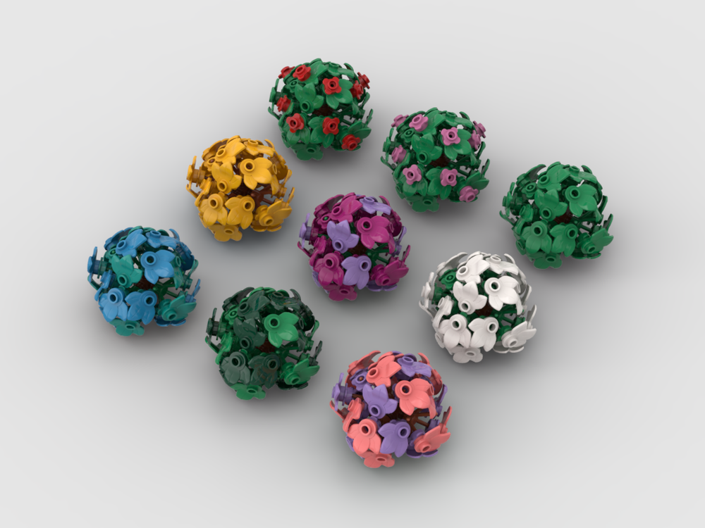 LEGO MOC Colorful Bushes #1 for modular models by gabizon | Rebrickable ...