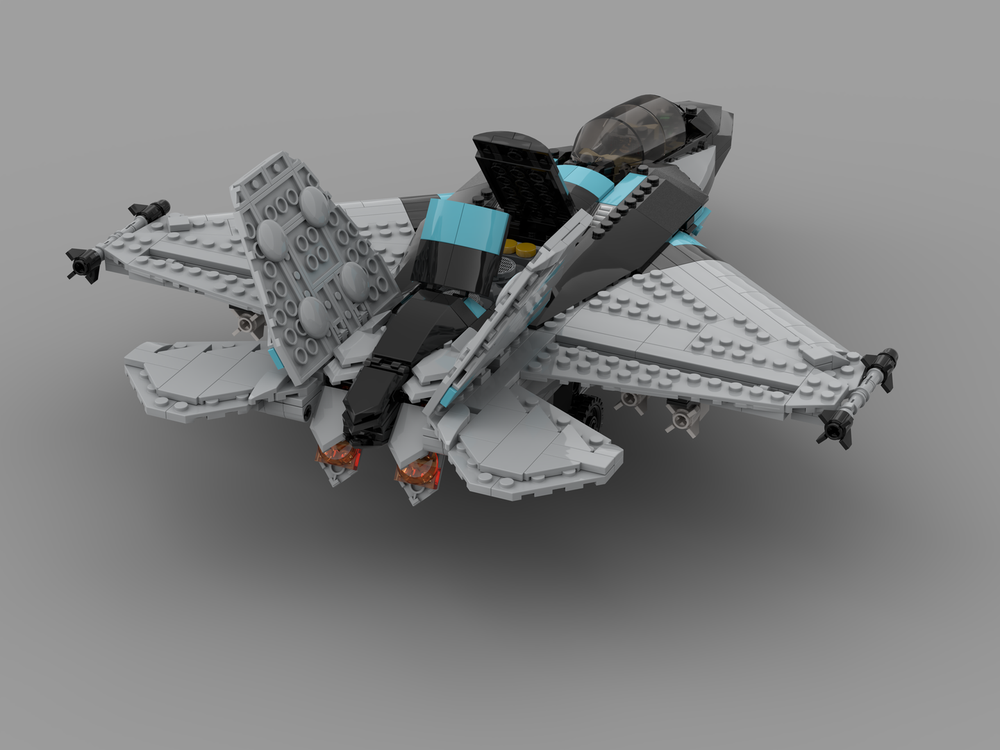 LEGO MOC Jet Fighter (F-22 Raptor) by JomoStudios | Rebrickable - Build ...