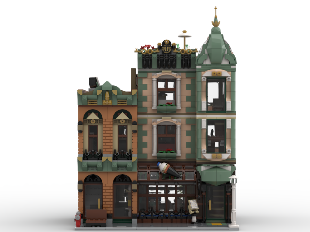 LEGO MOC Town Square Commercial Building by Brick Artisan | Rebrickable ...
