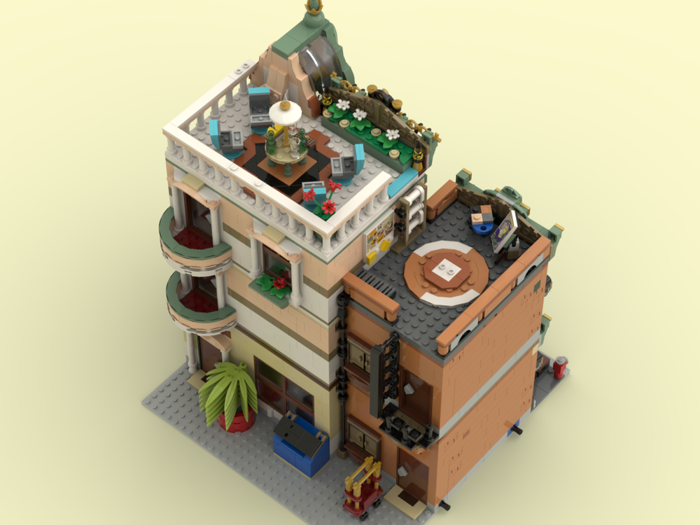 LEGO MOC Town Square Commercial Building by Brick Artisan | Rebrickable ...