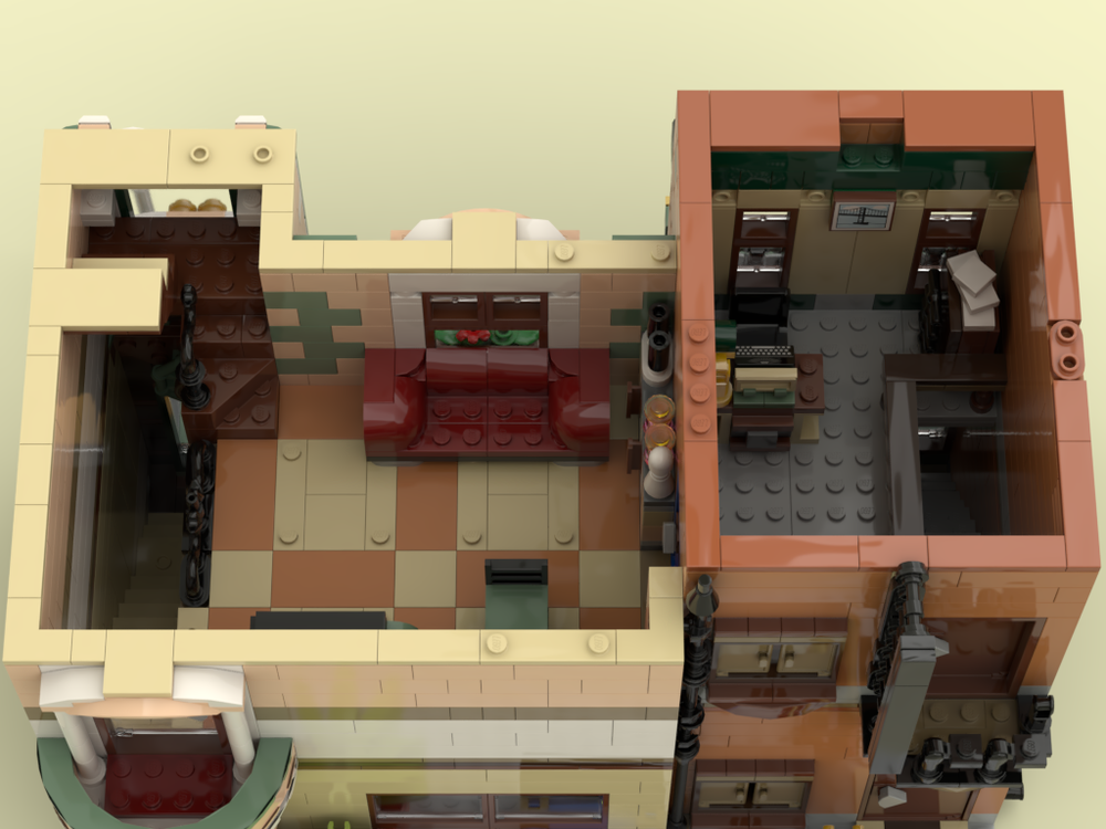 LEGO MOC Town Square Commercial Building by Brick Artisan | Rebrickable ...