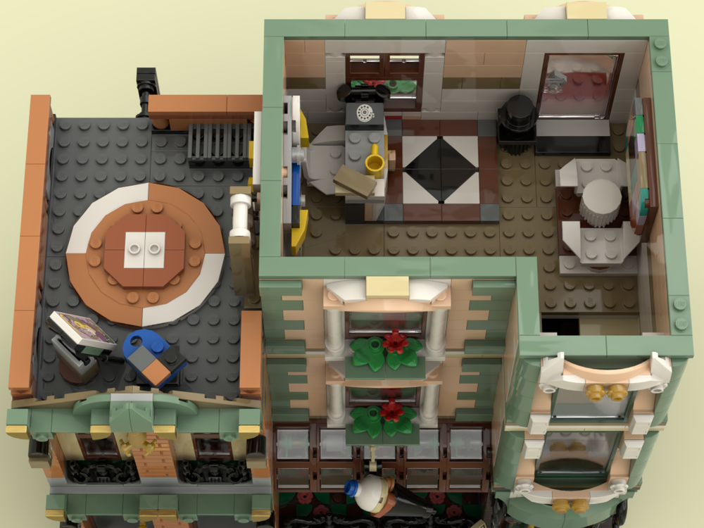 LEGO MOC Town Square Commercial Building by Brick Artisan | Rebrickable ...
