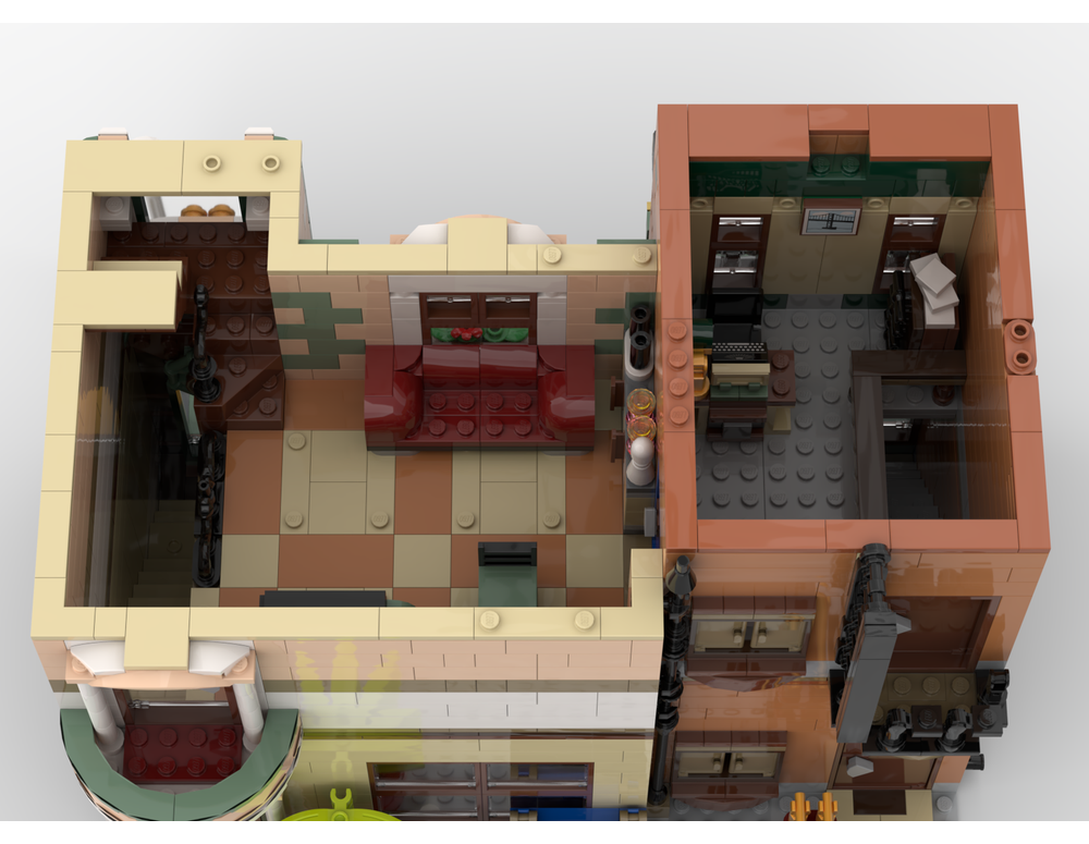 LEGO MOC-119488 Town Square Commercial Building by Brick Artisan ...
