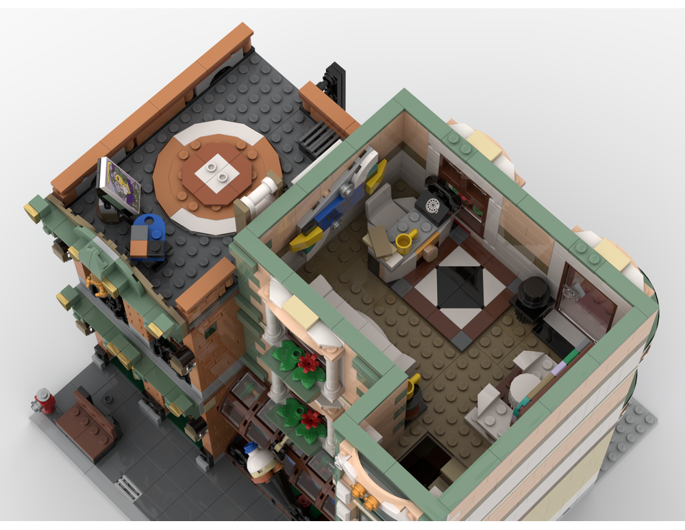 LEGO MOC Town Square Commercial Building by Brick Artisan | Rebrickable ...