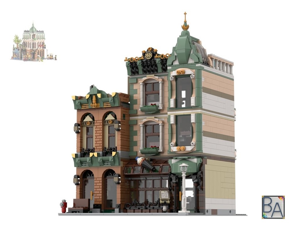 LEGO MOC Town Square Commercial Building by Brick Artisan | Rebrickable ...