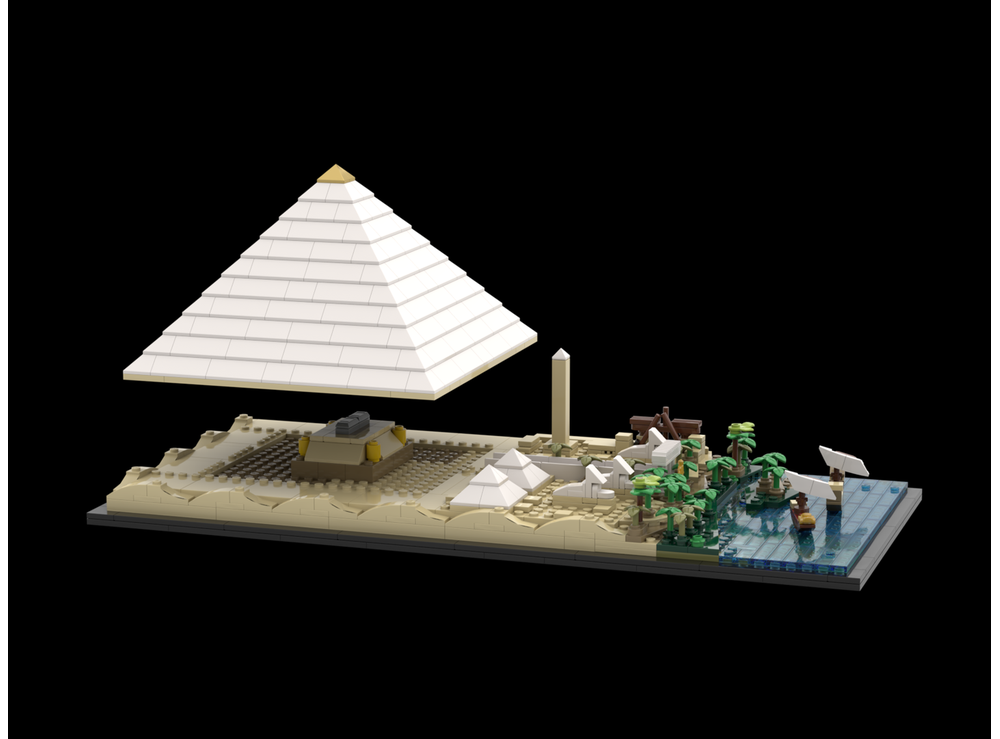Lego Moc 21058 1 Pyramid Of Giza Classic Architecture By Emilmu