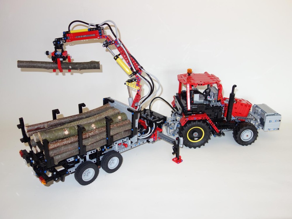 Lego Moc Log Trailer By Filbert Rebrickable Build With Lego
