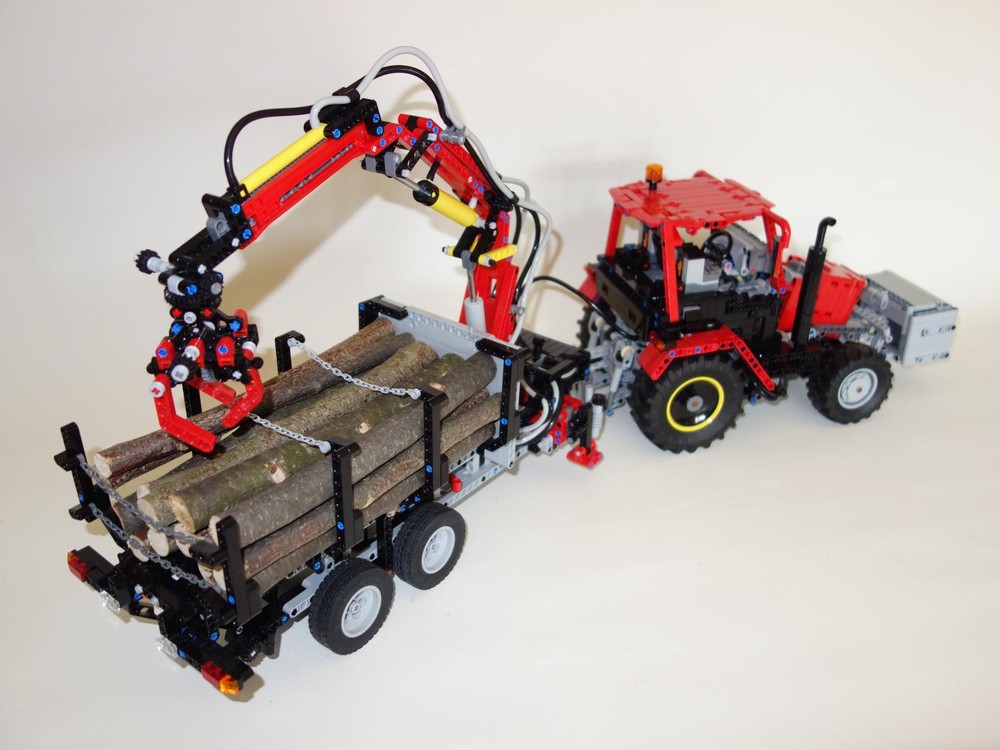 Lego Moc Log Trailer By Filbert Rebrickable Build With Lego
