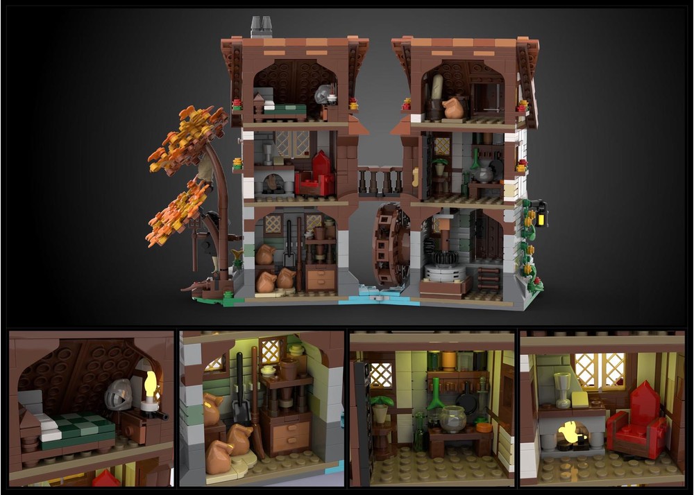 LEGO MOC Medieval Watermill by marinbrickdesign | Rebrickable - Build ...
