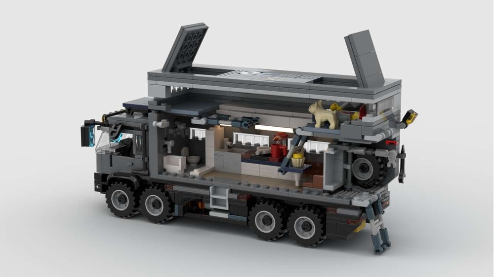 LEGO MOC Mercedes Arocs 8x8 Camper by doppiopug | Rebrickable - Build ...