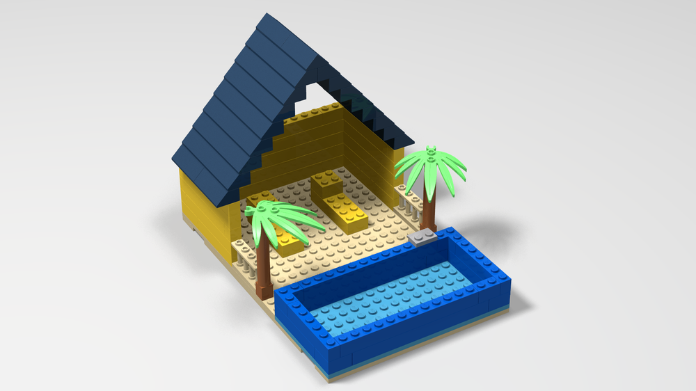 LEGO MOC Lego Lakehouse and Pool by Mindstormsmaster | Rebrickable ...