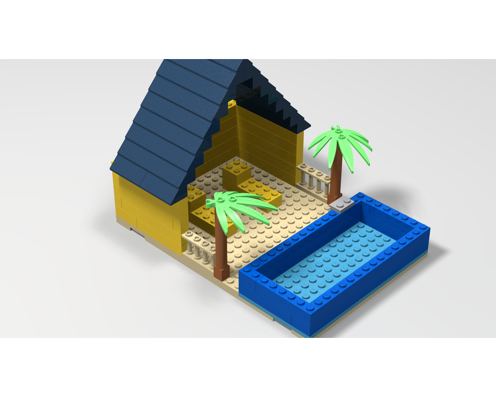 LEGO MOC Lego Lakehouse and Pool by Mindstormsmaster | Rebrickable ...