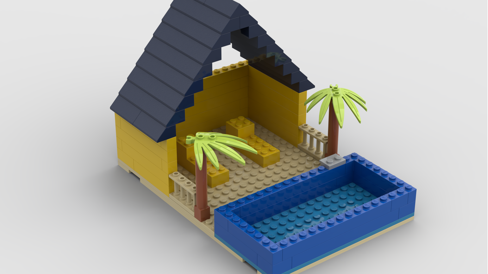 LEGO MOC Lego Lakehouse and Pool by Mindstormsmaster | Rebrickable ...