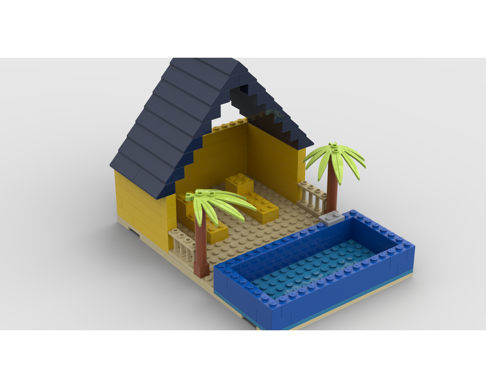 LEGO MOC Lego Lakehouse and Pool by Mindstormsmaster | Rebrickable ...