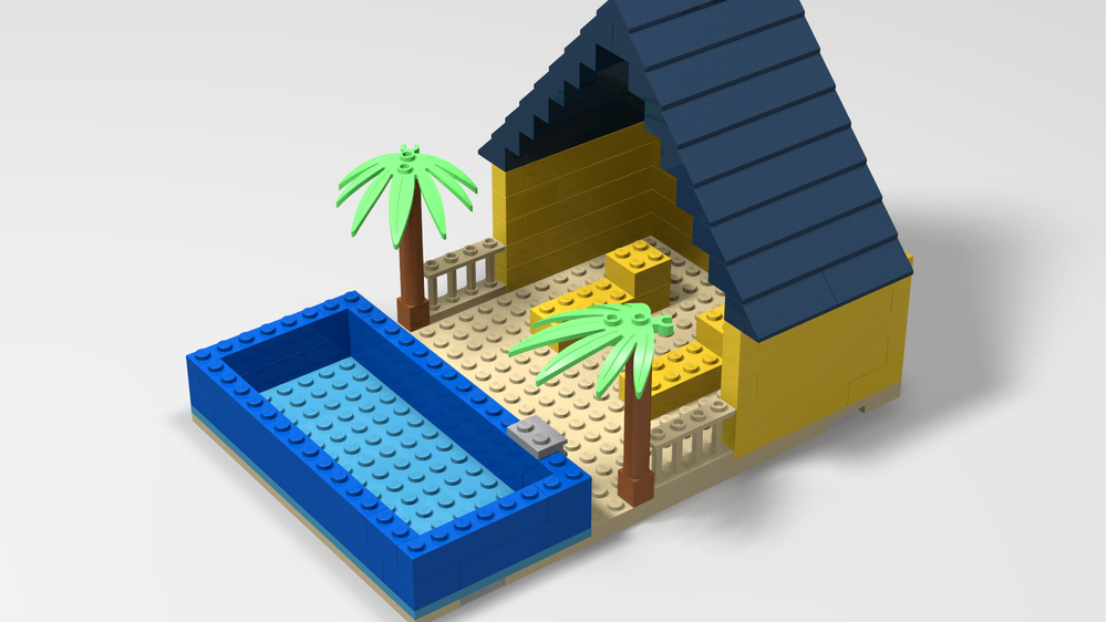 LEGO MOC Lego Lakehouse and Pool by Mindstormsmaster | Rebrickable ...