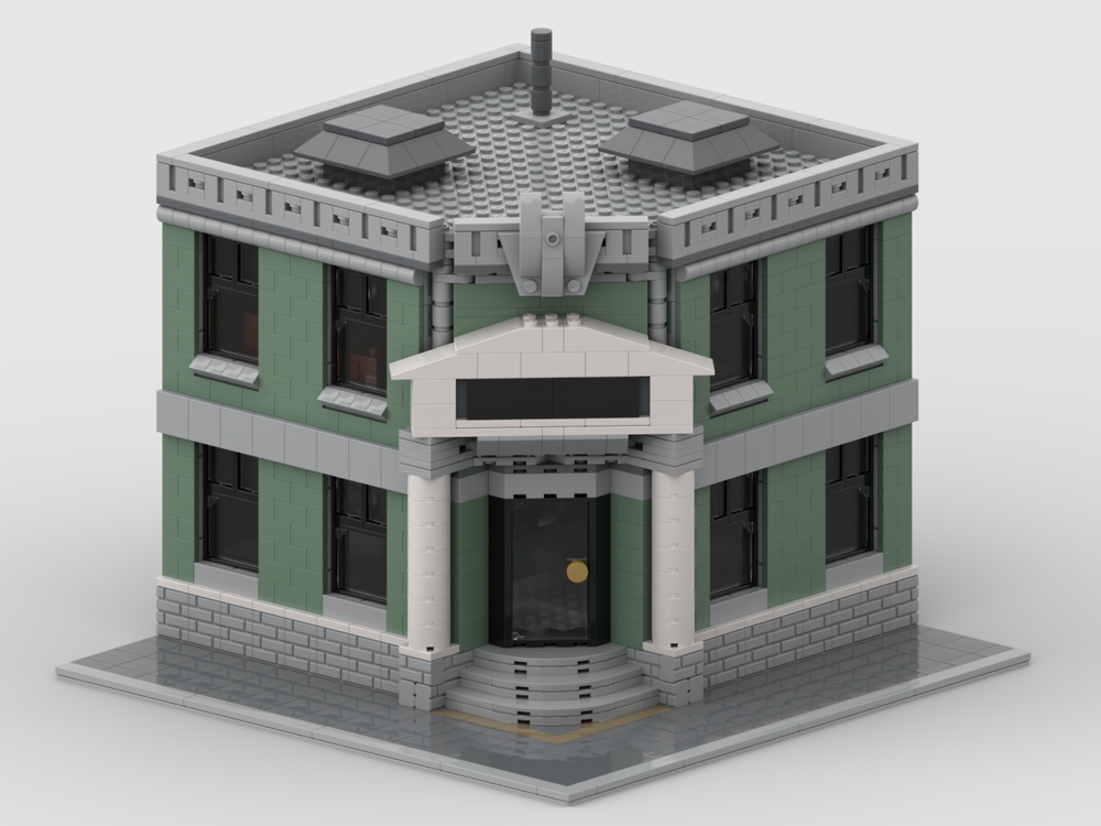 LEGO MOC M-03 Modular "National Bank Of Brick" (Corner building) by ...