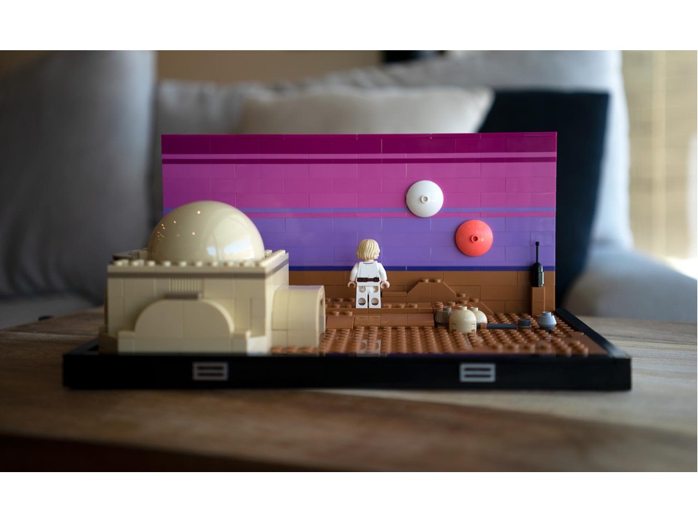 Lego Moc Binary Sunset Diorama By Youngluke Rebrickable Build With Lego