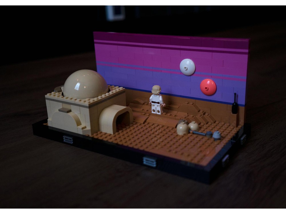 Lego Moc Binary Sunset Diorama By Youngluke Rebrickable Build With Lego