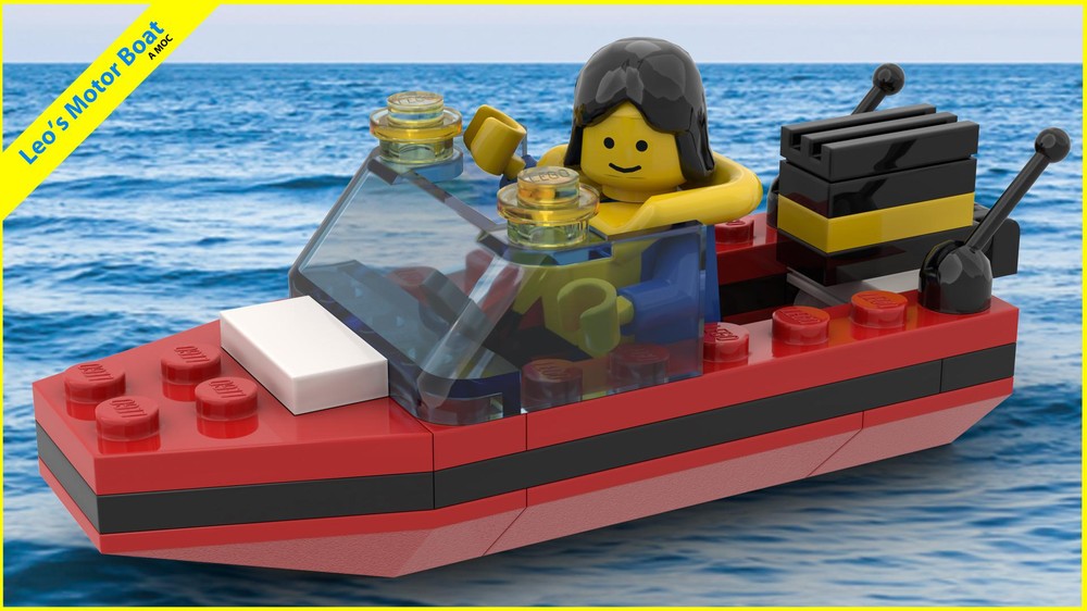 LEGO MOC Leo's Motor Boat by FrankCoupal | Rebrickable - Build with LEGO